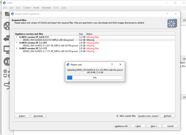 Setting up IP Infusion OcNOS on GNS3 - Pine Networks